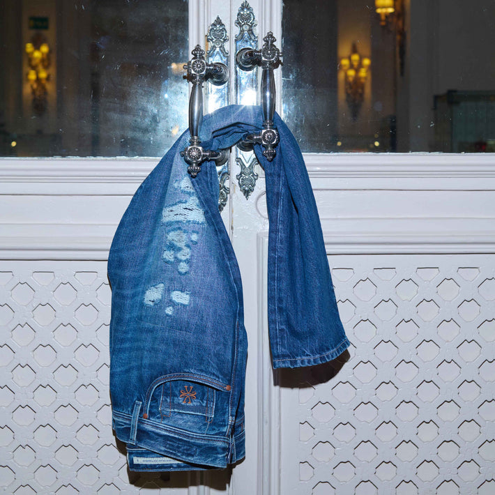 Nick Slim 5 Pocket Jeans in Dark Blue Comfort Denim | Jacob Cohën